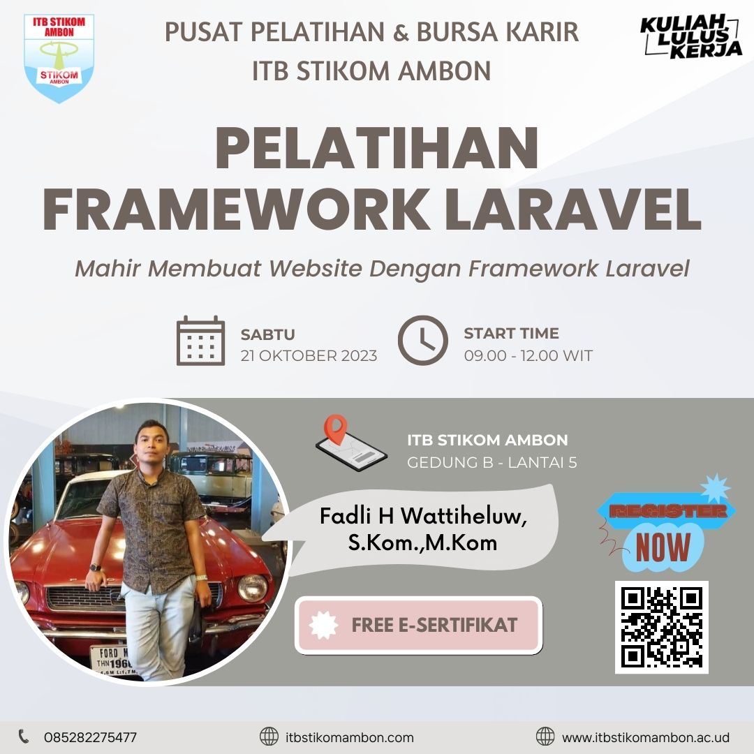 PELATIHAN FRAMEWORK LARAVEL - ITB STIKOM AMBON